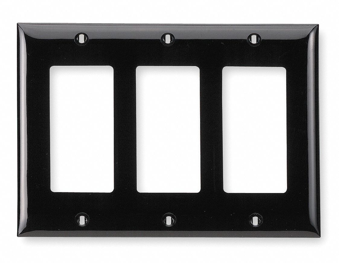Nylon Wall Plate,Black - Grainger