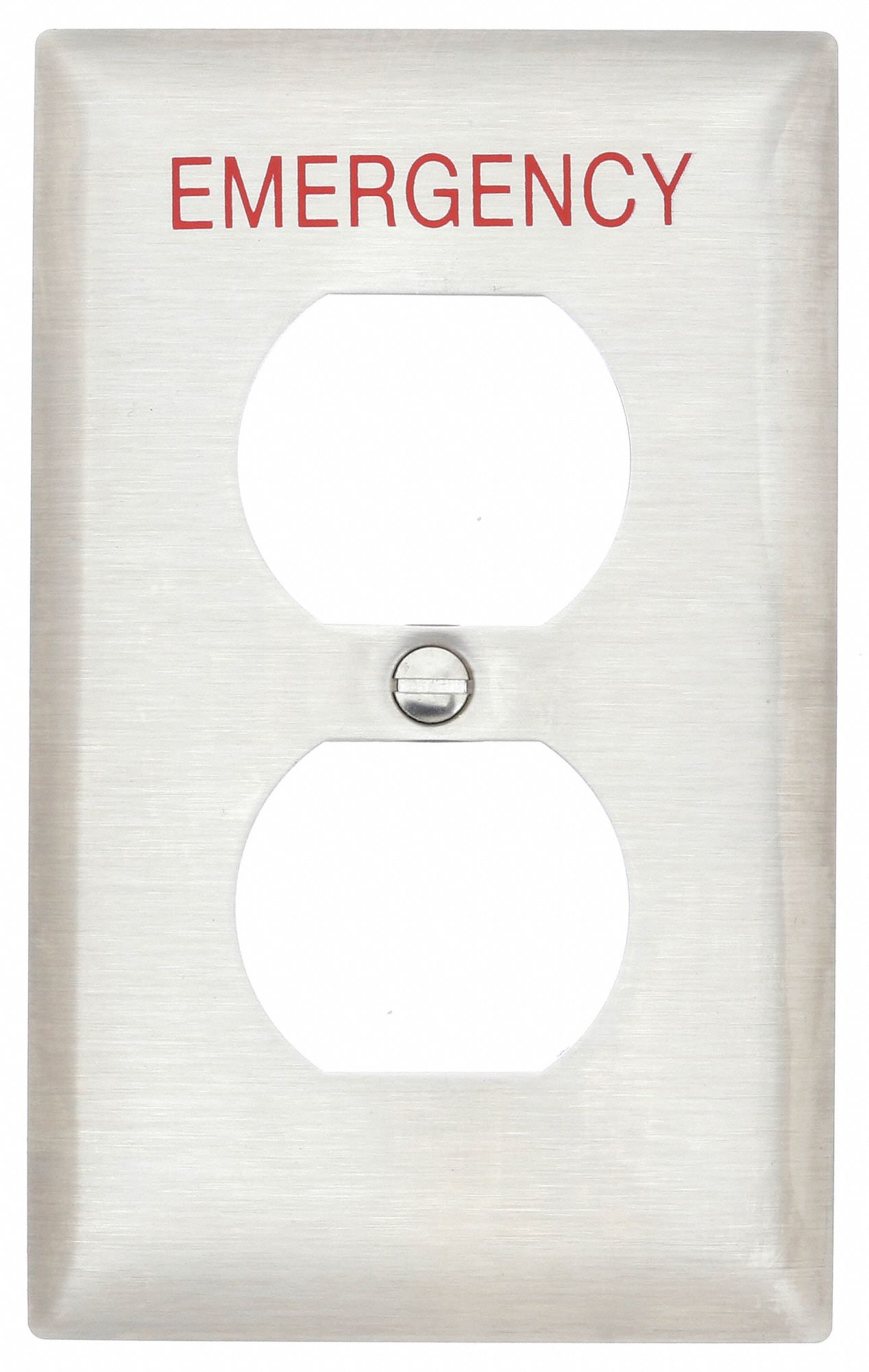 Duplex Outlet, Stainless Steel, Duplex Receptacle Wall Plate - 3D446 ...