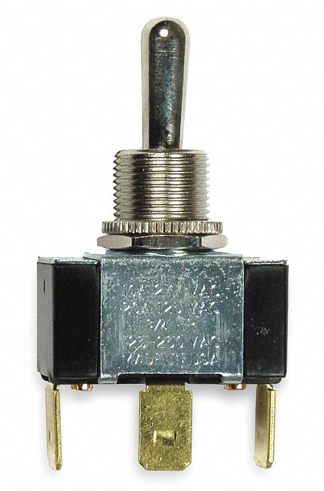 HUBBELL WIRING DEVICE-KELLEMS, SPDT, Quick Connect Tab Connection ...