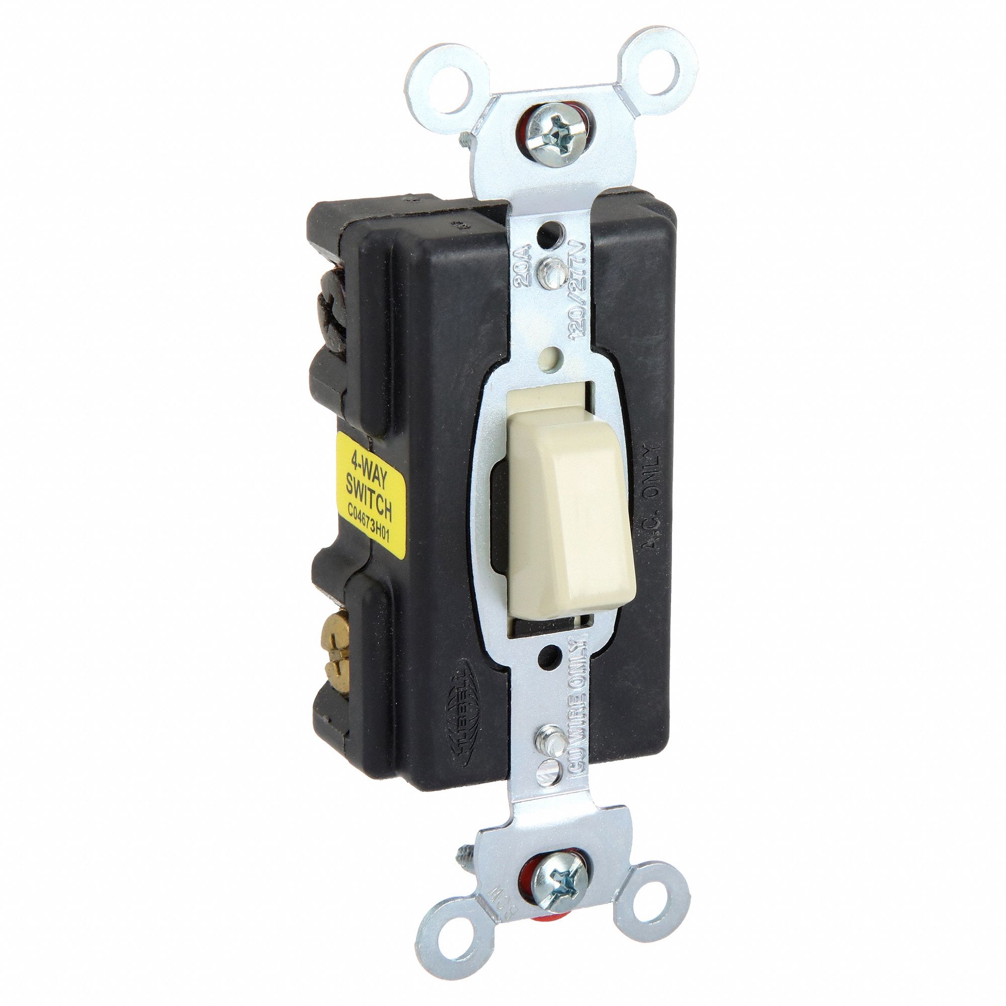 Push Button Switch, 4-Way, Wall Switch - 3D497|HBL1284I - Grainger