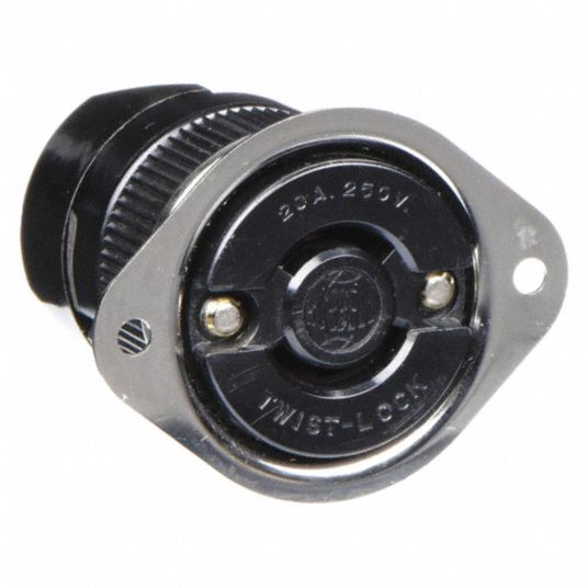 L2-20R, 20 A, Flanged Locking Receptacle - 3D693|HBL3226 - Grainger