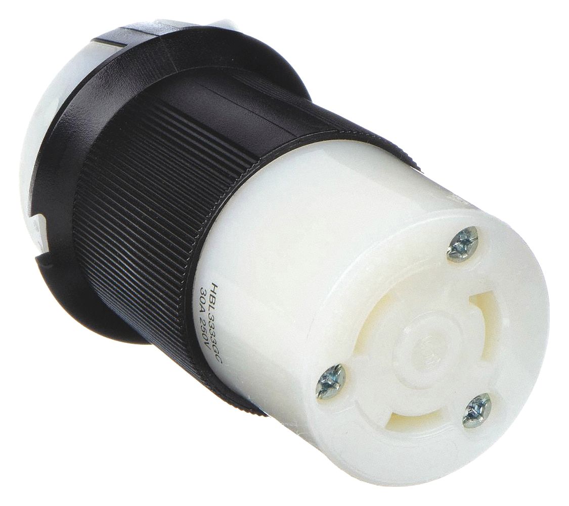 Non-NEMA, 30 A, Locking Connector - 3D712|HBL3333GC - Grainger