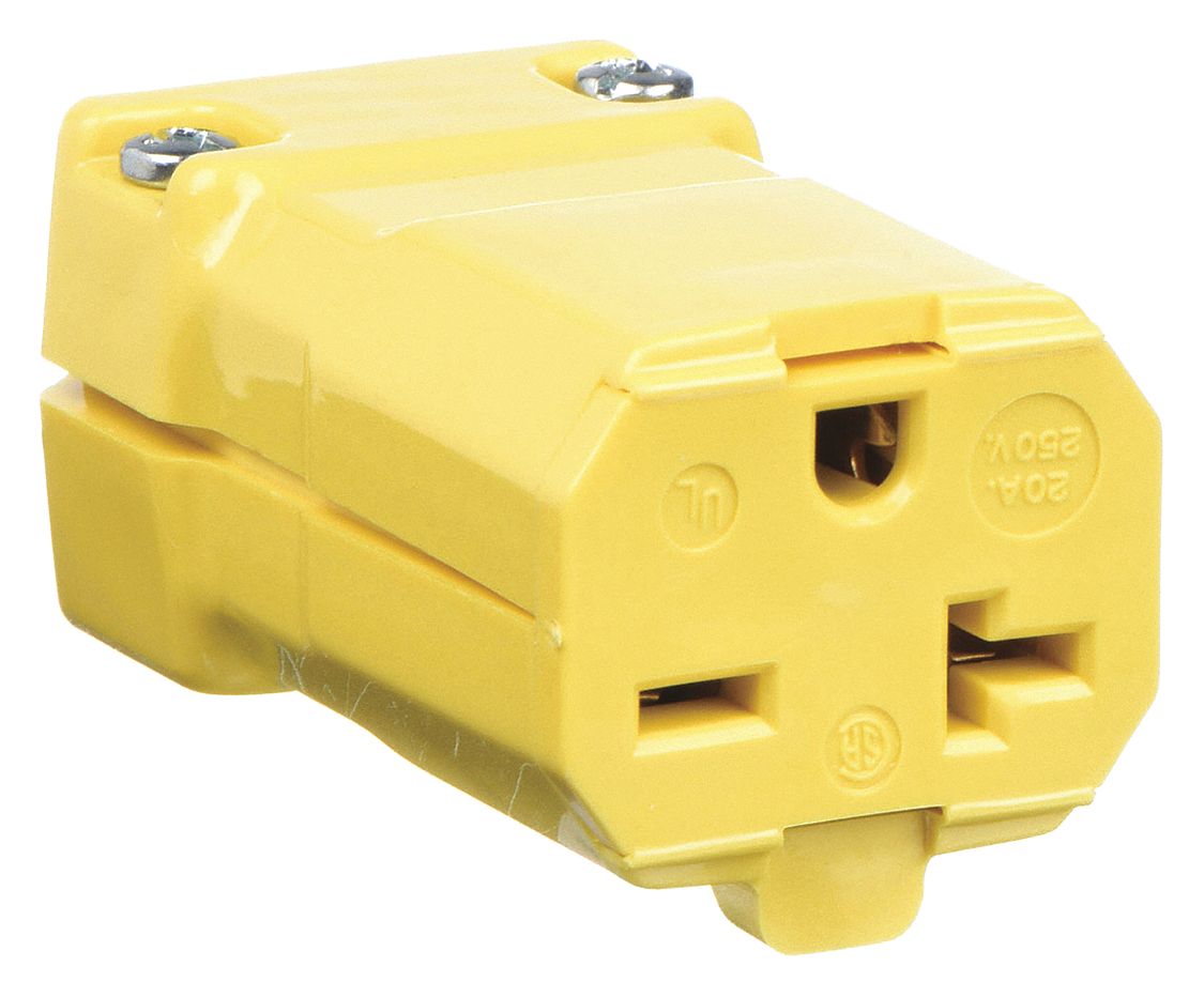 6-20R, 20 A, Straight Blade Connector - 3D910|HBL5469VY - Grainger