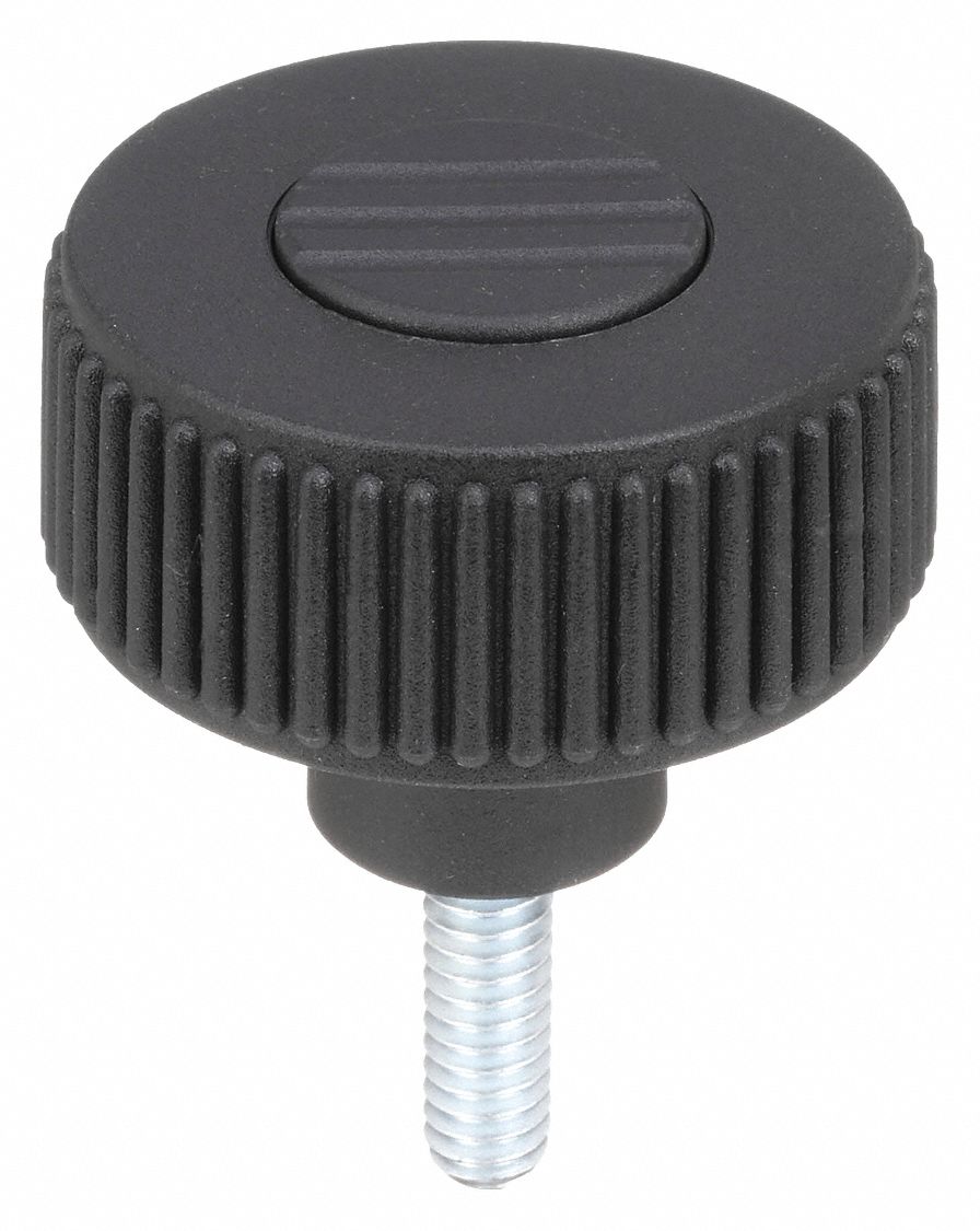 Knurled, Plastic – Steel, Hand Knob - 3DAZ9|K0260.5208X30 - Grainger