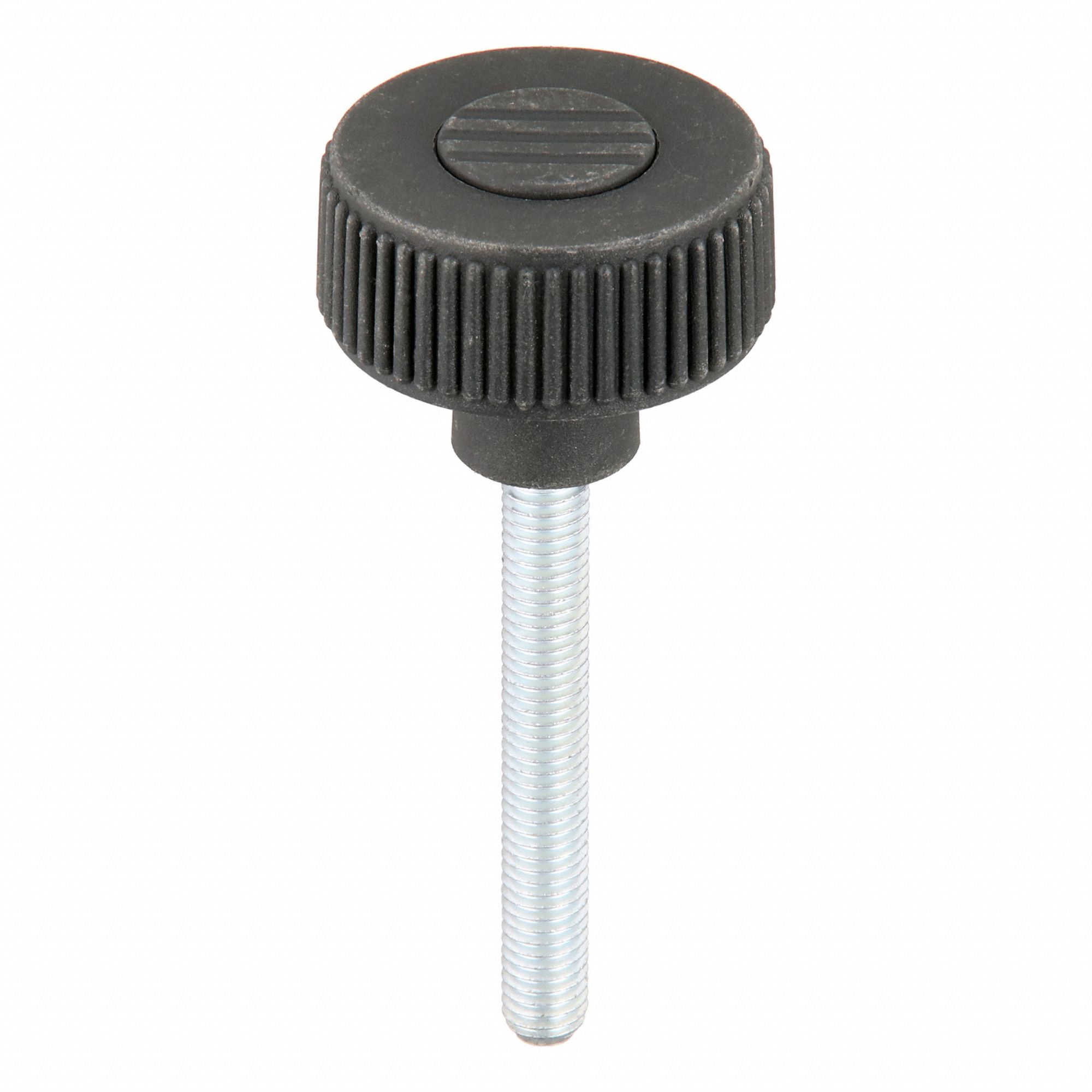 Knurled, Plastic w/ Steel Thread, Hand Knob - 3DAZ1|K0260.5108X60 - Grainger