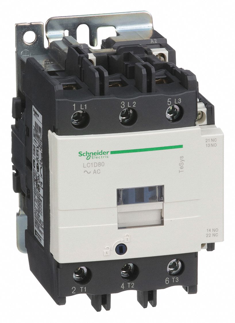 SCHNEIDER ELECTRIC 120V AC IEC Magnetic Contactor; No. of Poles 3 ...
