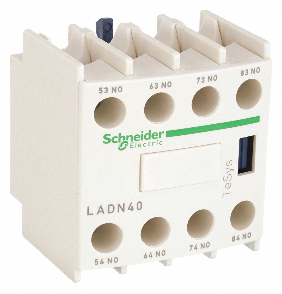 SCHNEIDER, 4NO, 10 A Max Current (AC), Auxiliary Contact Block - 3DB64 ...