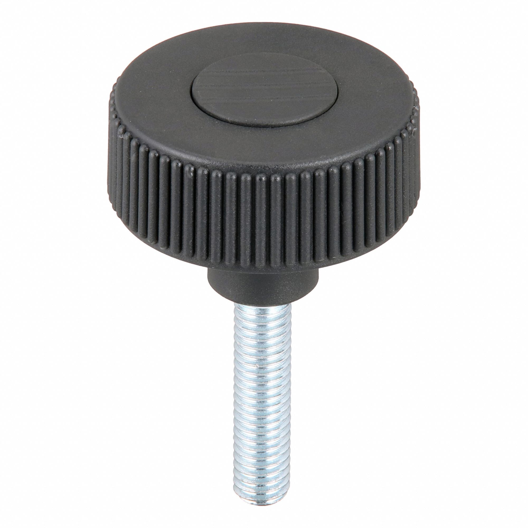 Knurled, Plastic w/ Steel Thread, Hand Knob - 3DCA8|K0260.52A4X40 - Grainger