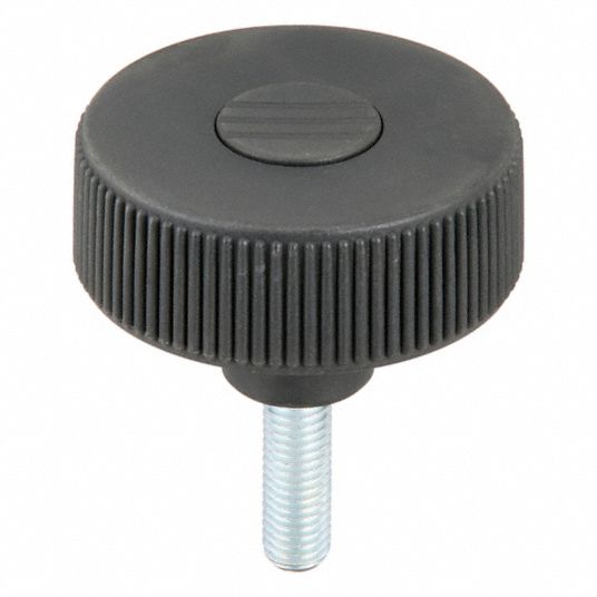 Knurled, Plastic w/ Steel Thread, Hand Knob - 3DCC3|K0260.5312X30 ...