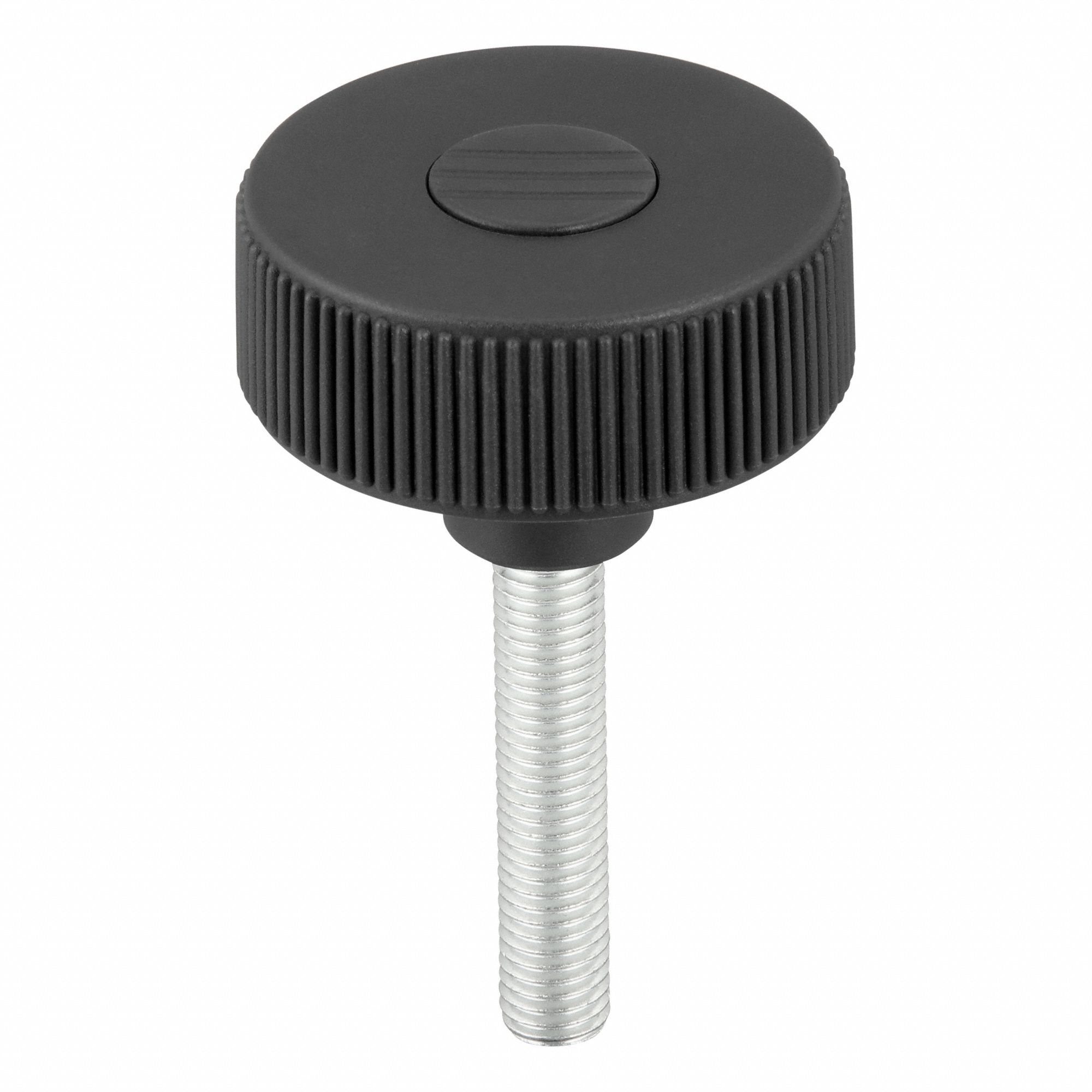 Knurled, Plastic – Steel, Hand Knob - 3DCC4|K0260.5312X60 - Grainger