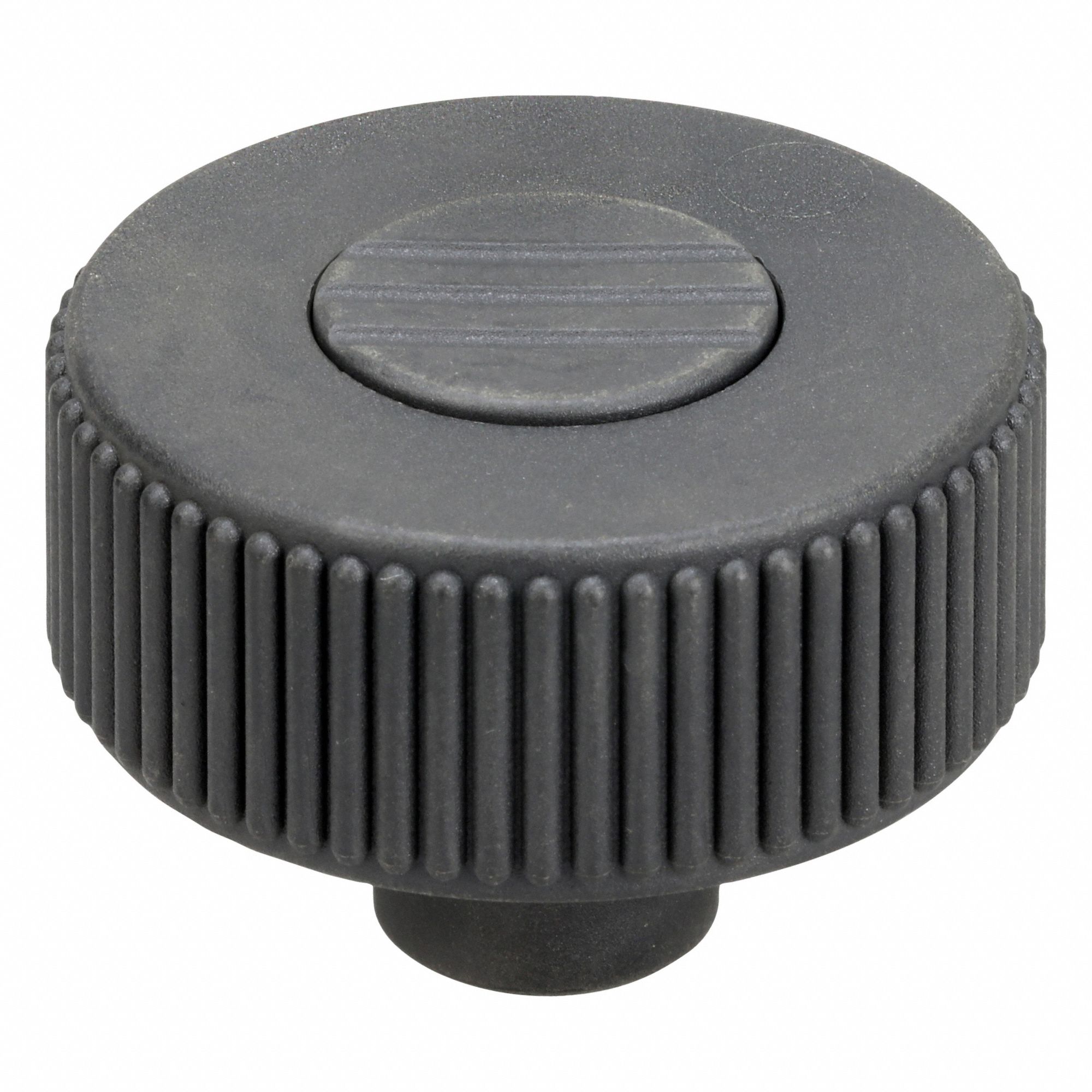 Knurled, Plastic w/ Steel Thread, Hand Knob - 3DAX4|K0260.2210 - Grainger