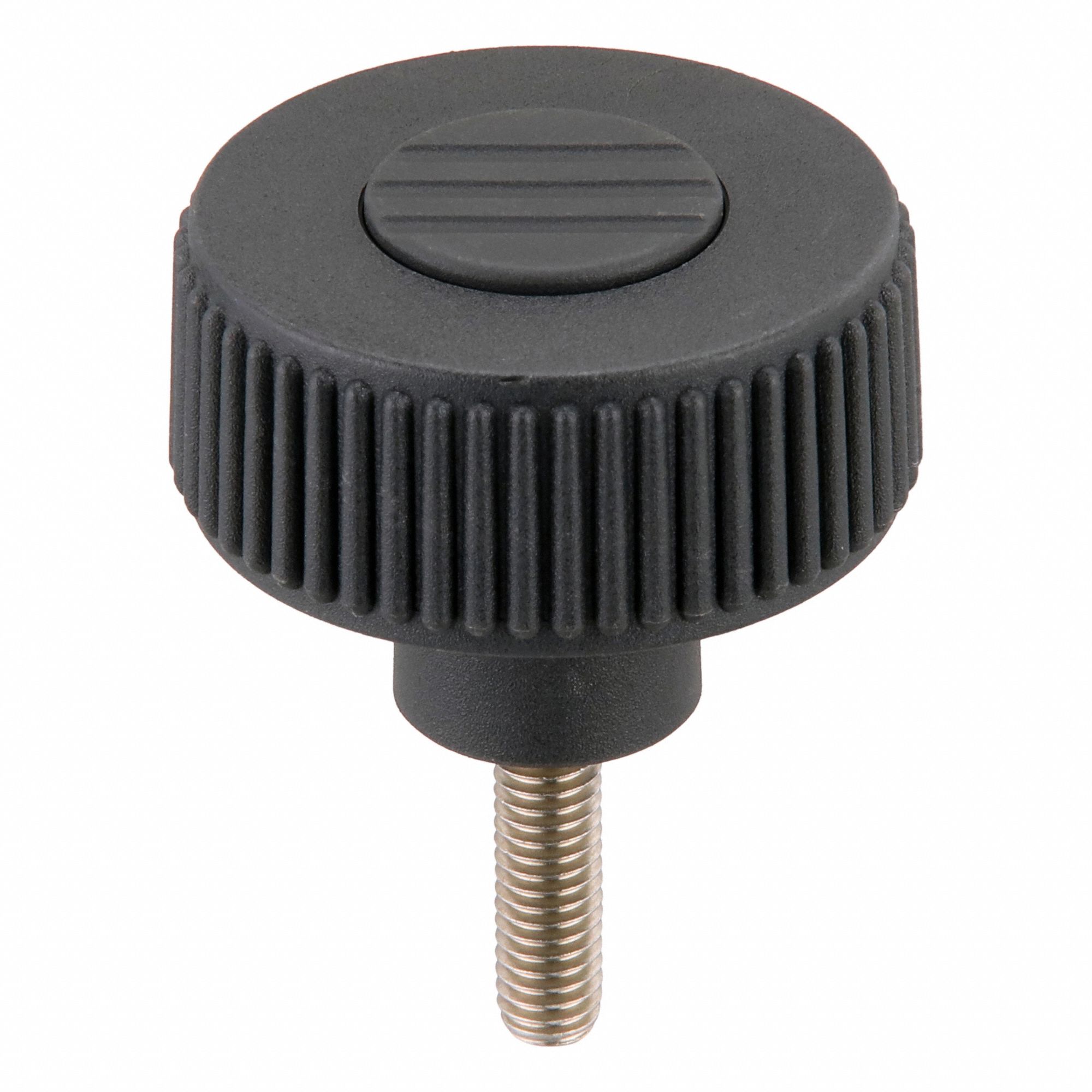 Knurled, Plastic w/ SS Thread, Hand Knob - 3DCE8|K0261.5106X20 - Grainger