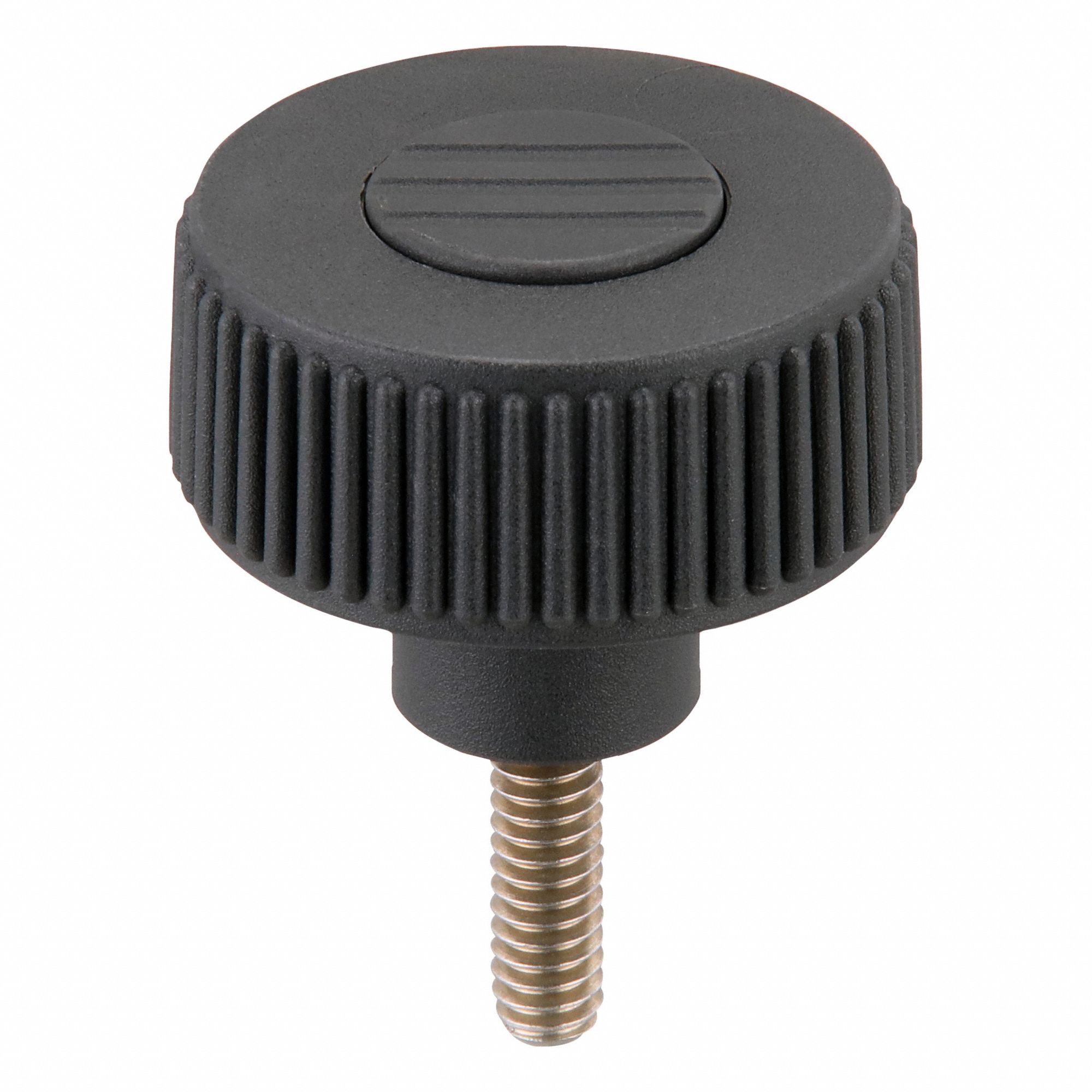 Knurled, Plastic w/ SS Thread, Hand Knob - 3DCF6|K0261.51A2X20 - Grainger