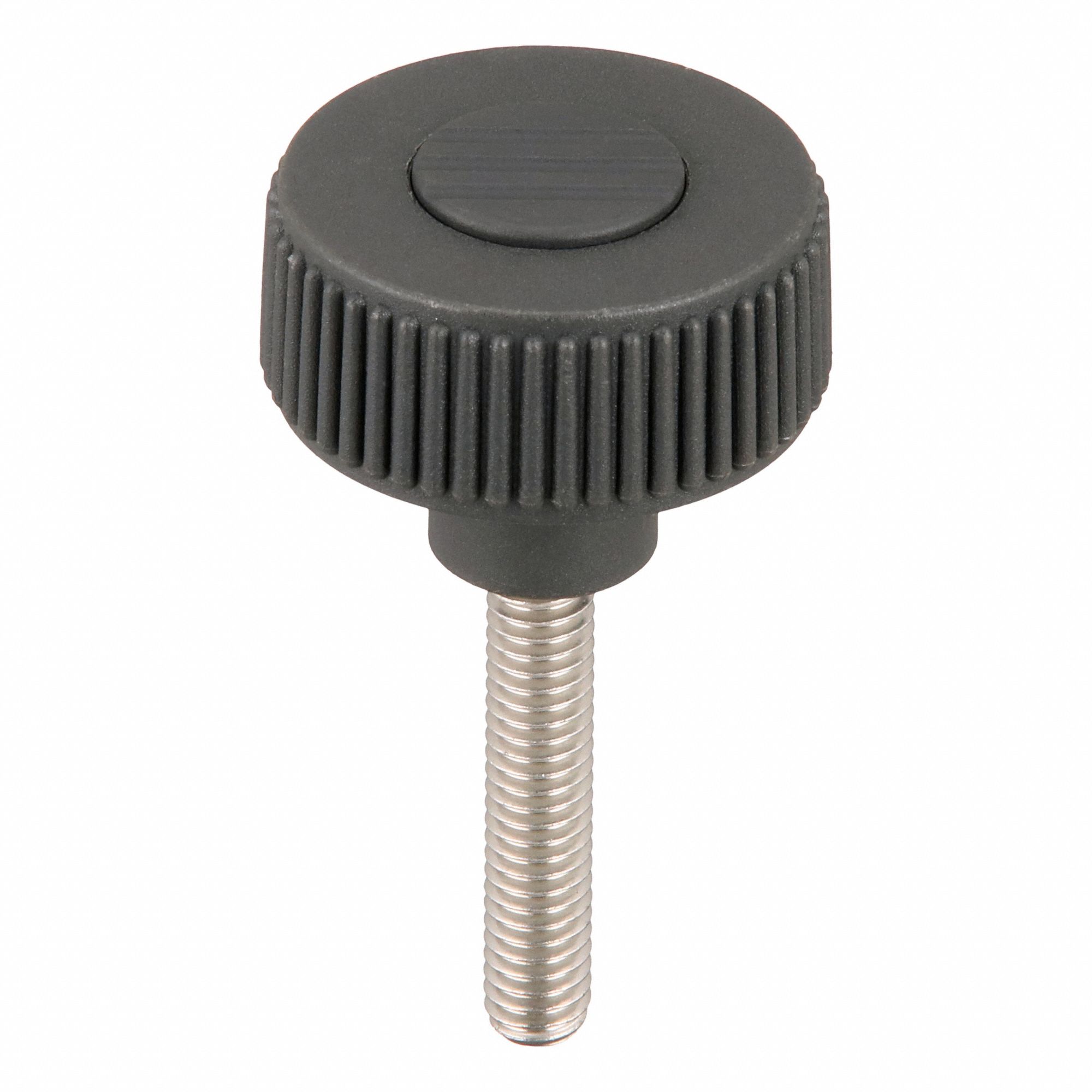 Knurled, Plastic w/ SS Thread, Hand Knob - 3DCF9|K0261.51A3X40 - Grainger
