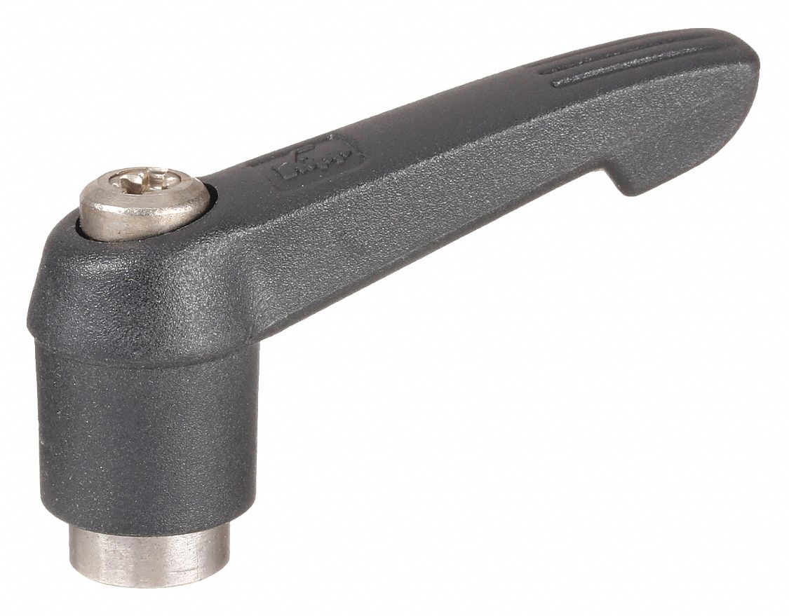 KIPP, Plastic w/ SS Thread, 5/16"-18 Thread, Adjustable Handle - 3DEN4 ...