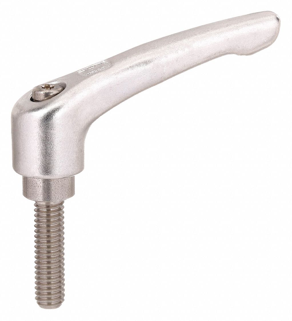 KIPP, SS, 1/4"-20 Thread, Adjustable Handle - 3DGT2|K0124.1A2X25 - Grainger