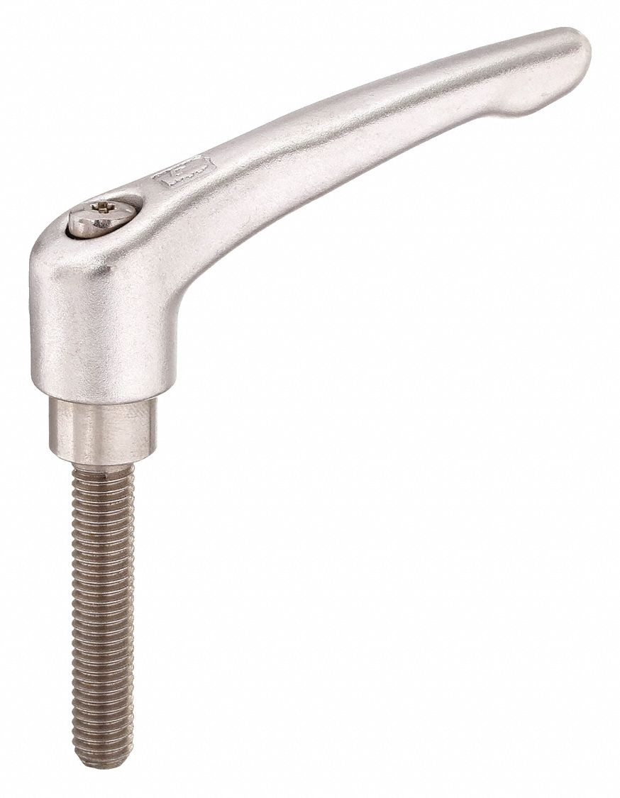 KIPP, SS, 3/8"-16 Thread, Adjustable Handle - 3DHA5|K0124.3A4X50 - Grainger