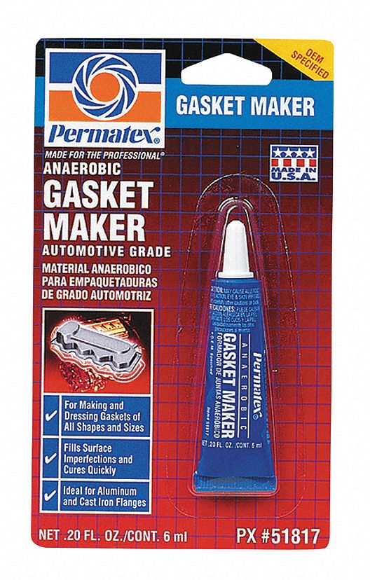 For Aluminum and Other Metals Gasket Maker, -65 to 300°F Temp. Range ...