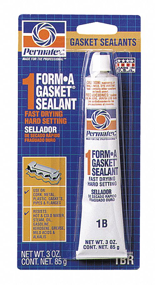 Fast Dry Rigid Cure Gasket Sealant, -65 to 400°F Temp. Range, Full Cure ...