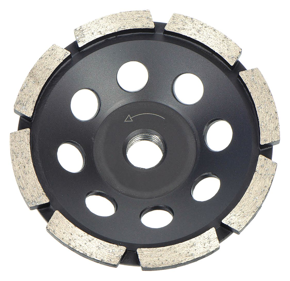 HUSQVARNA, Single Row, 4" Dia, Segment Cup Grinding Wheel - 3DPX5|LW1-1 ...