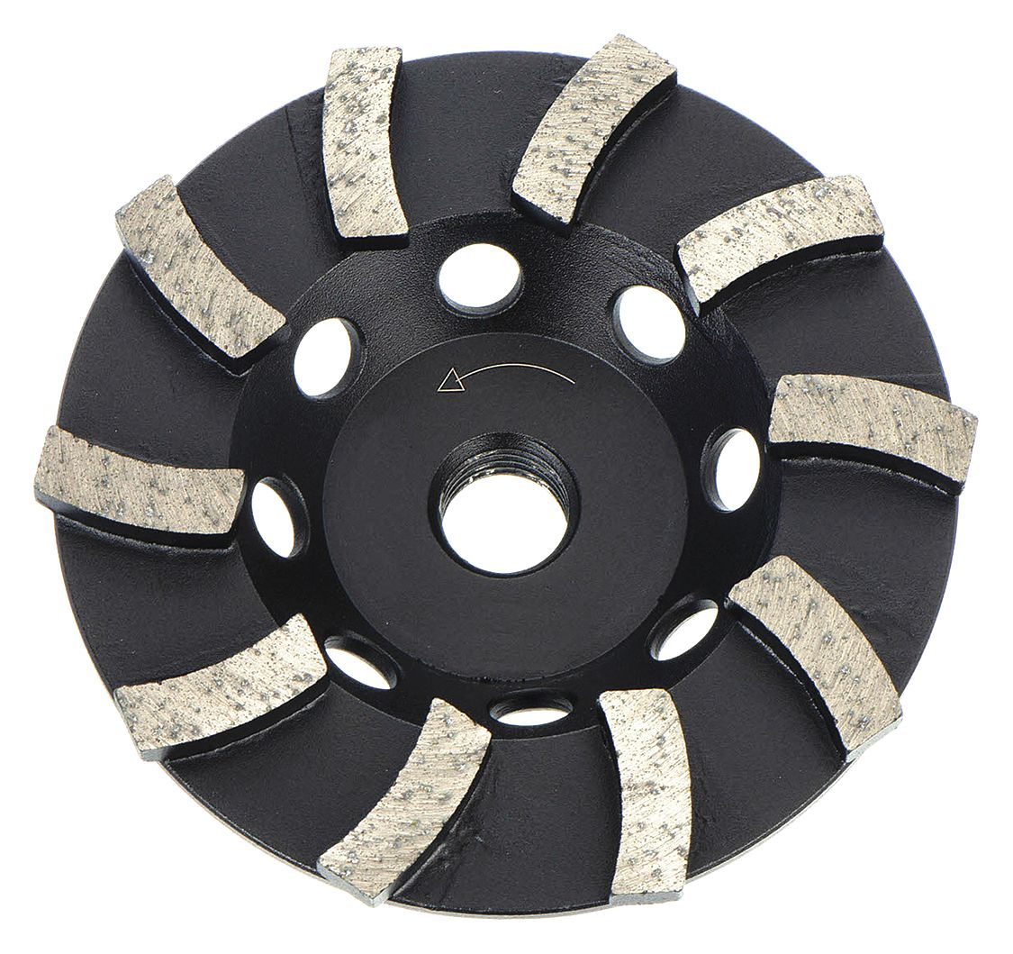 HUSQVARNA, Turbo, 4" Dia, Segment Cup Grinding Wheel - 3DPX7|Turbo-1 ...