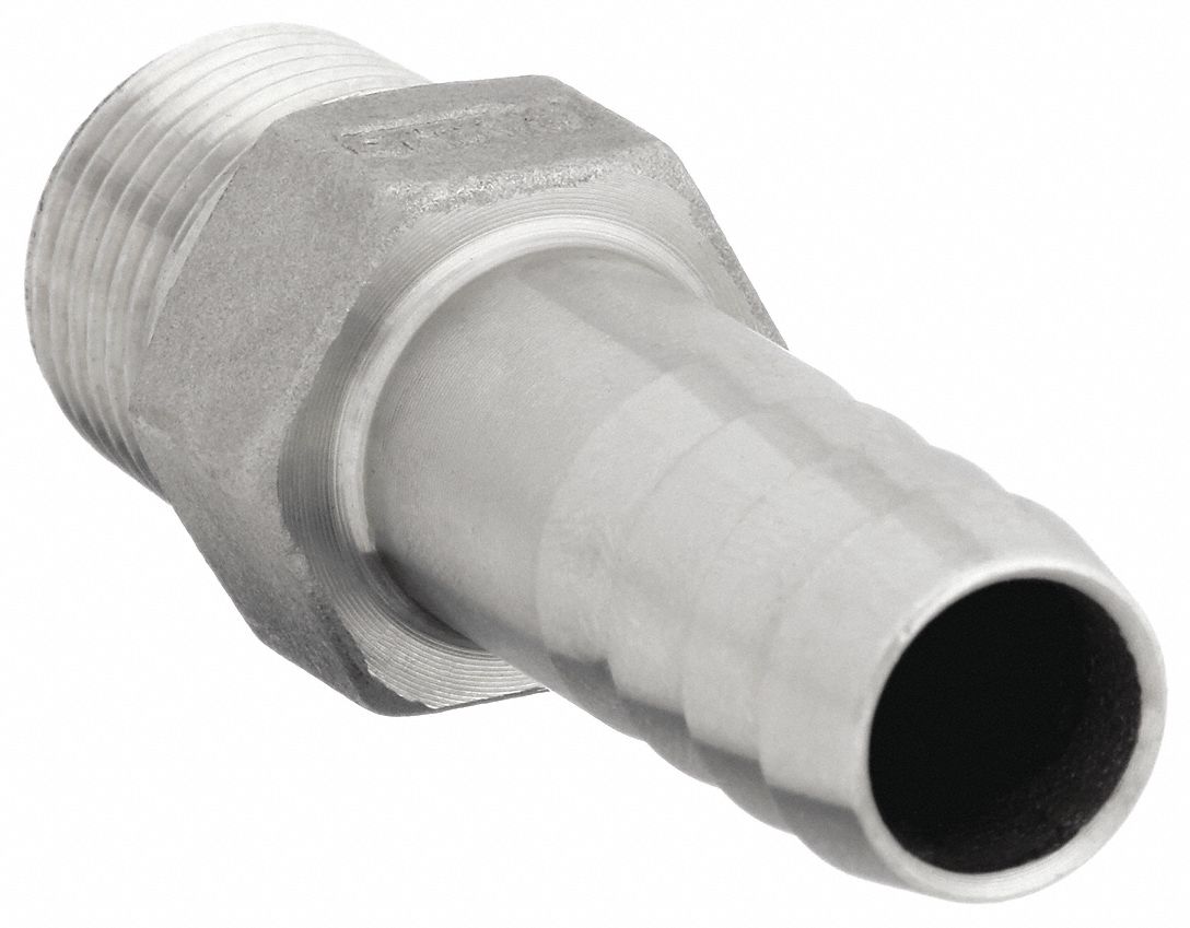 For 3/8 in Hose I.D., Hose Barb x NPT, Barbed Hose Fitting - 3DTL6 ...