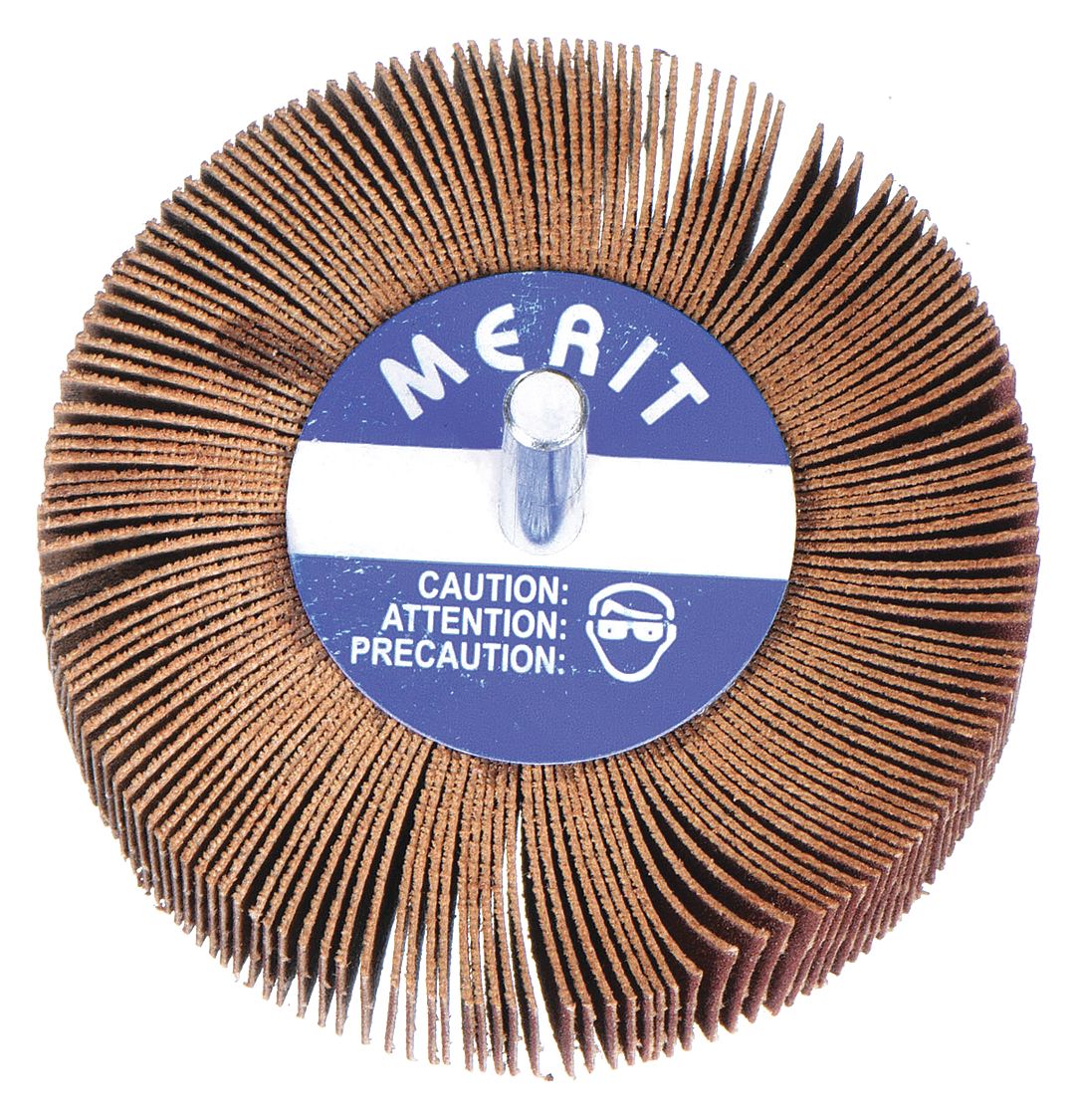 MERIT, 3/8 in Dia x 3/8 in W, 1/8 in Straight-Shank, Flap Wheel - 3RB99 ...