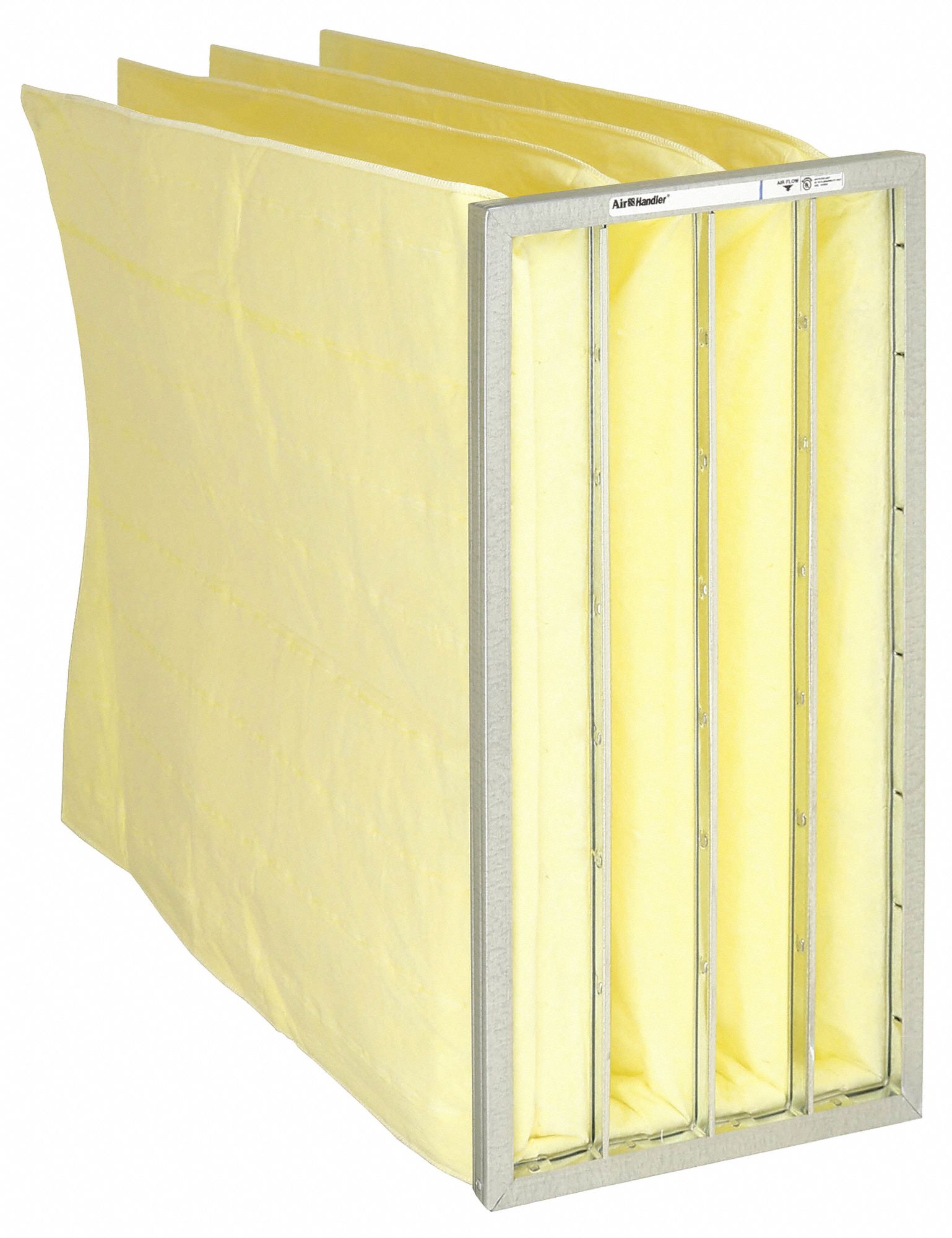 AIR HANDLER POCKET AIR FILTER, 24 X 12 X 15 IN, MERV 14, YELLOW ...