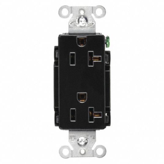 Decorator Duplex, 5-20R, Receptacle - 3DVX1|DR20BLK - Grainger