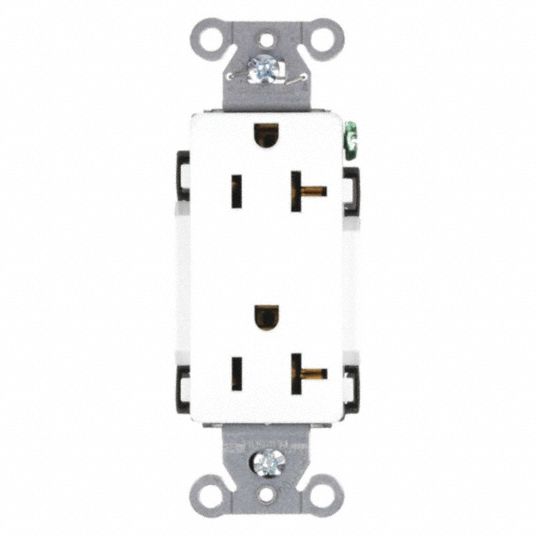 Decorator Duplex, 5-20R, Receptacle - 3DVX5|DR20WHI - Grainger