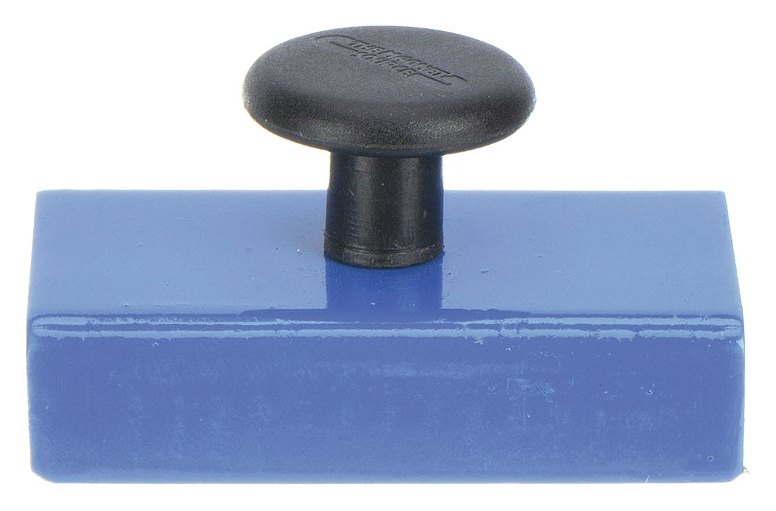 Rectangle Magnet with Handle, 2 3/8 in Overall Length, 1 3/8 in Overall ...