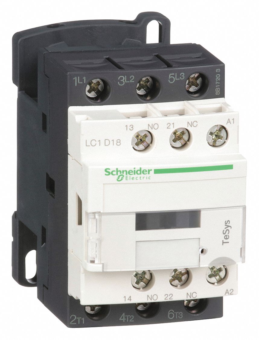 SCHNEIDER, Non-Reversing, 3 Poles, IEC Magnetic Contactor - 3DY38 ...