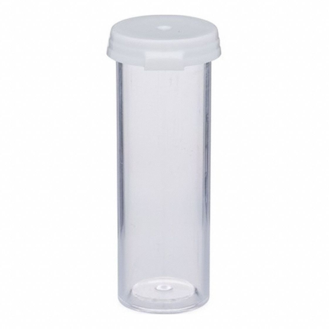 Polystyrene, 0.38 fl oz Capacity - oz, Vial with Cap - 21C007|VIAL-3C ...