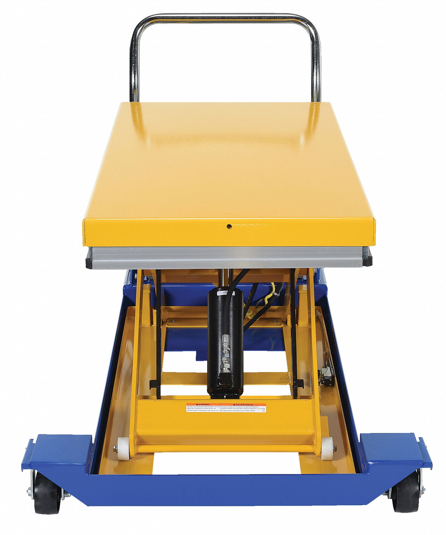 VESTIL Powered-Lift/Manual-Push Mobile Scissor-Lift Table: 1,500 lb ...