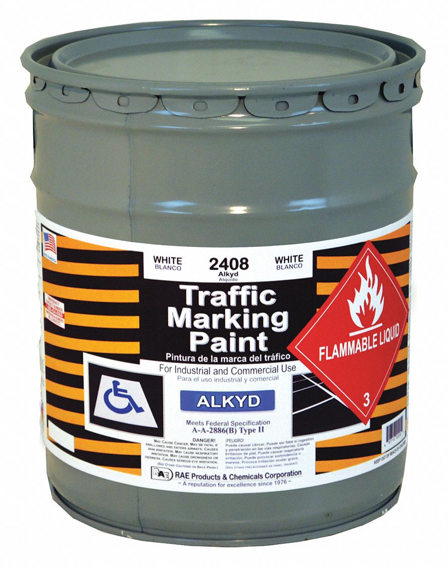 RAE, Pour Paint Dispensing, White, Traffic Zone Marking Paint - 3EHG4 ...
