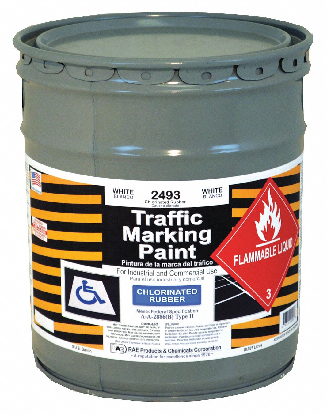 RAE, Pour Paint Dispensing, White, Traffic Zone Marking Paint - 3EHG6 ...