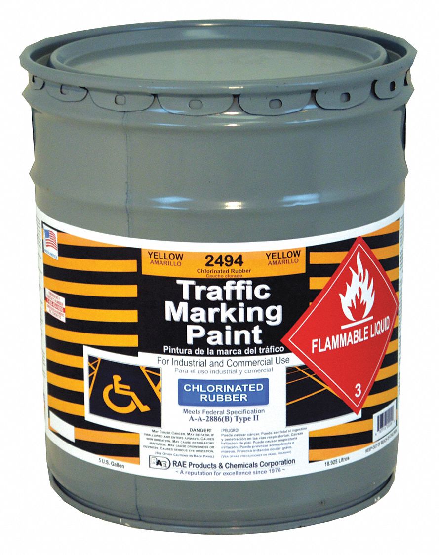 RAE, Pour Paint Dispensing, Yellow, Traffic Zone Marking Paint - 3EHG8 ...
