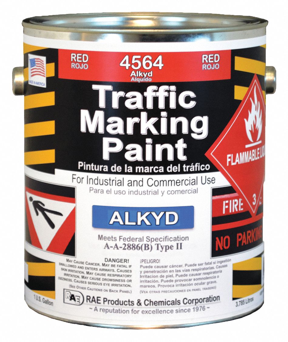 RAE, Pour Paint Dispensing, Red, Traffic Zone Marking Paint - 3EHH4 ...