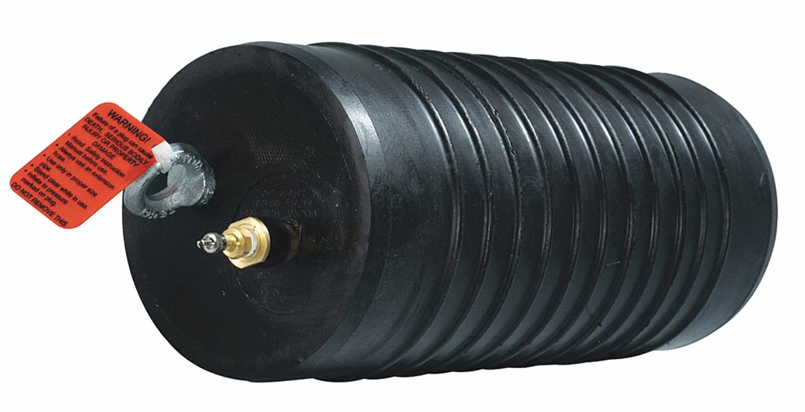 TEST-TITE 8 to 12 in Pneumatic Test Plug, Rubber - 3EJL2|83282 - Grainger