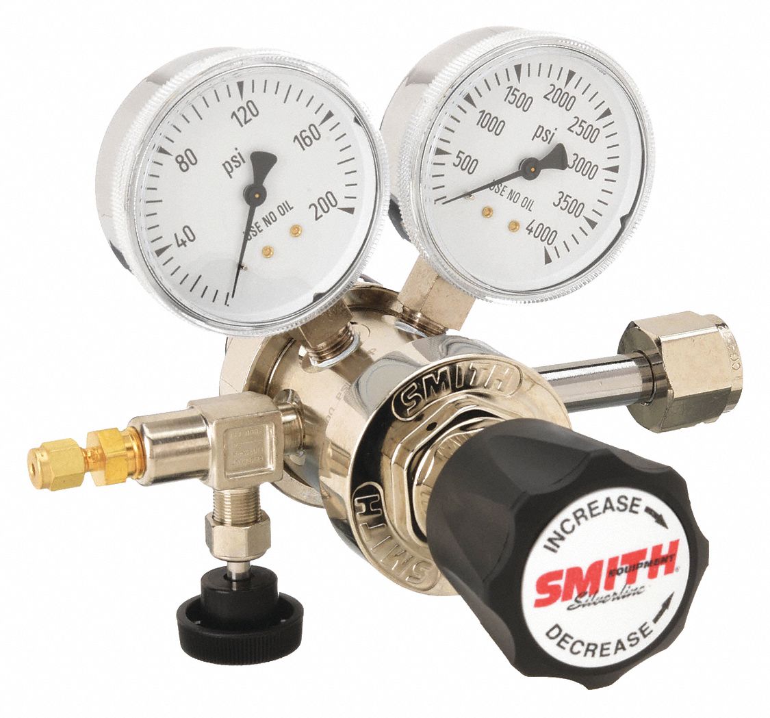 SMITH EQUIPMENT, Two Stage, CGA 320 Inlet, High Purity Gas Regulator ...
