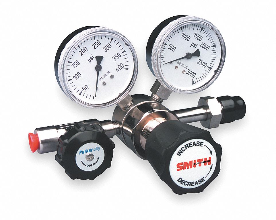 SMITH EQUIPMENT, Single Stage, CGA 660 Inlet, High Purity Gas Regulator ...