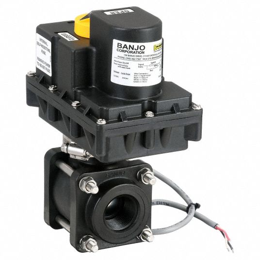 BANJO, 1 in Nominal Valve Size, 12V DC, Electrically Actuated Two-Way ...