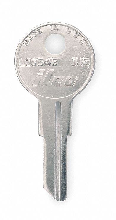 Key Blank, Commercial, Nickel Plate Over Brass, PK 10 - Grainger