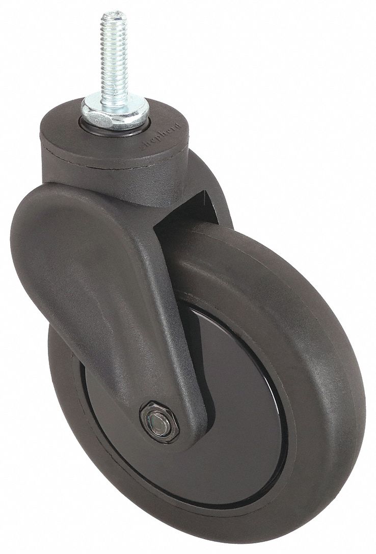COLSON, 4 in Wheel Dia., 1 in Wheel Wd, Stem Caster - 3ENT3|PEC40507BK ...