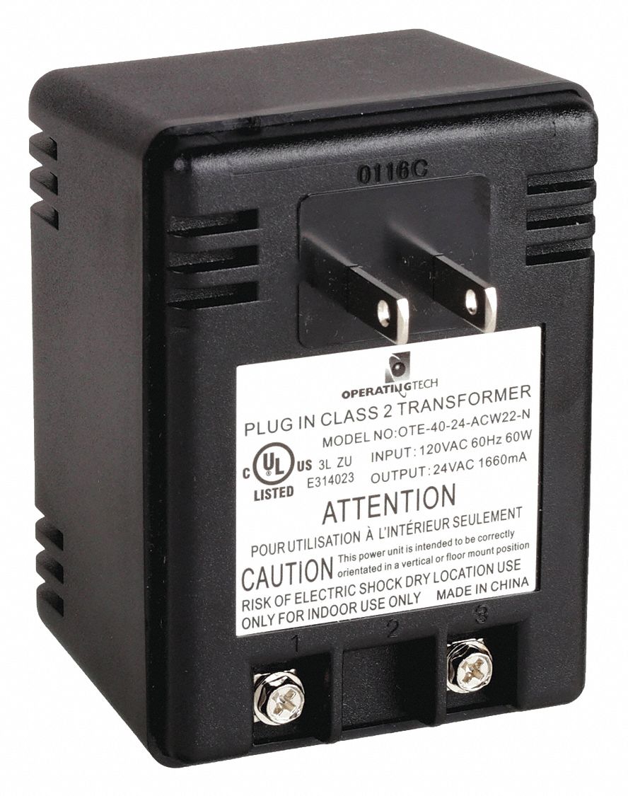 SLOAN PLUG-IN TRANSFORMER, 120V IN/24V OUT, 35VA, ETF-233 - 30135 - WWG3EPZ4 | ETF-233 ...