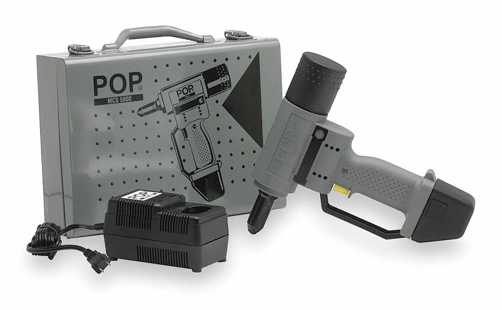 Cordless Rivet Tool Kit, 1900 lb Pulling Force - Grainger