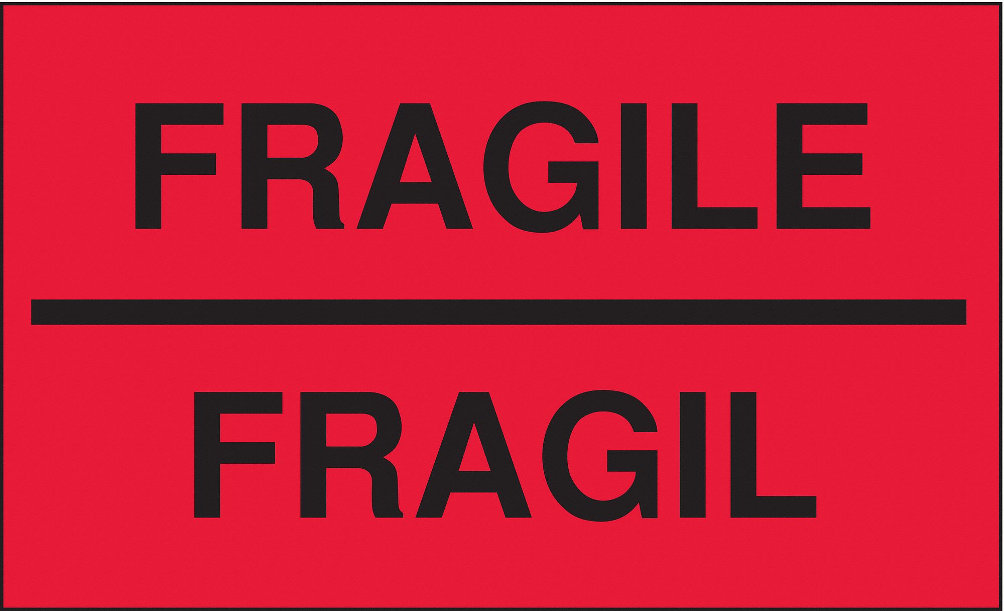 Fragile/Fragil, 5 in Label Wd, Instructional Handling Label - 16U895 ...