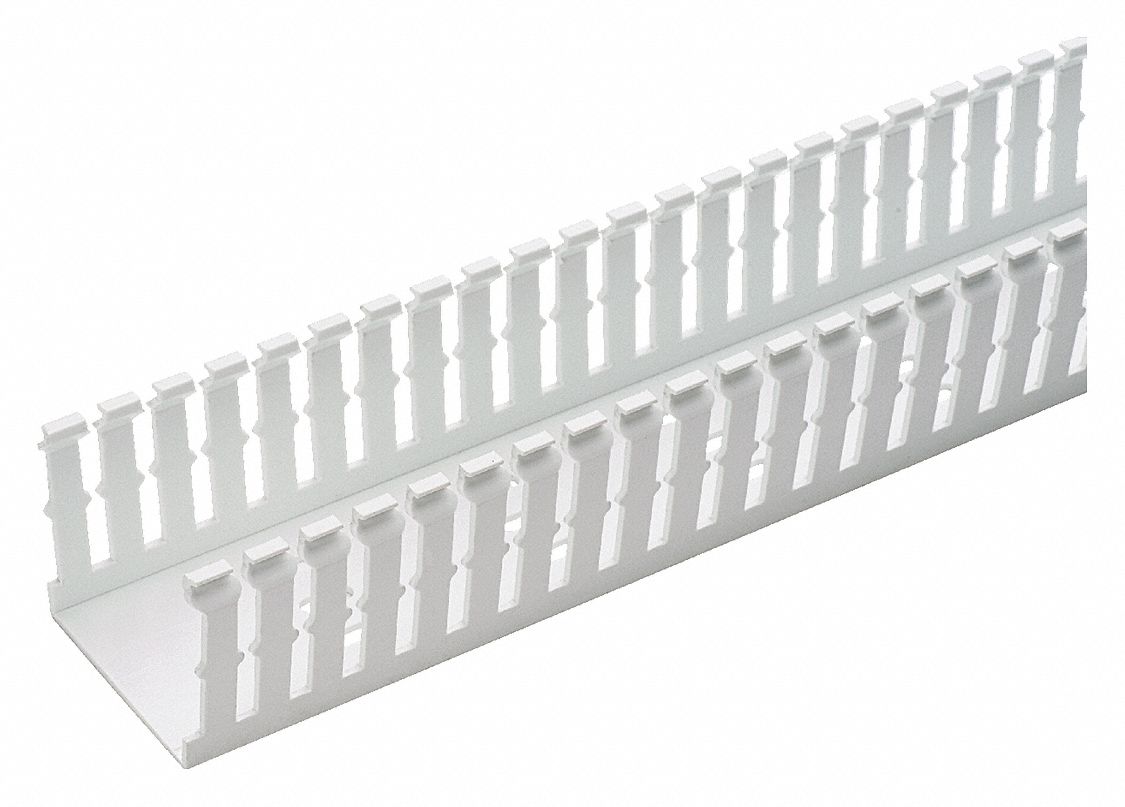 PANDUIT Wiring Duct for Hinged Covers, White, 6 ft. Length, 1.75" Width ...