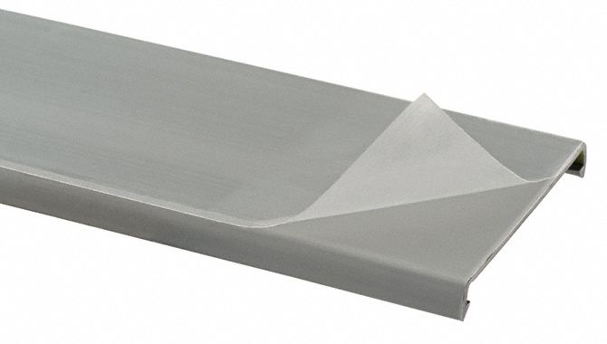 PANDUIT Wiring Duct Cover: PVC, 72 in Lg, Gray, UL Recognition/RoHS/CSA ...