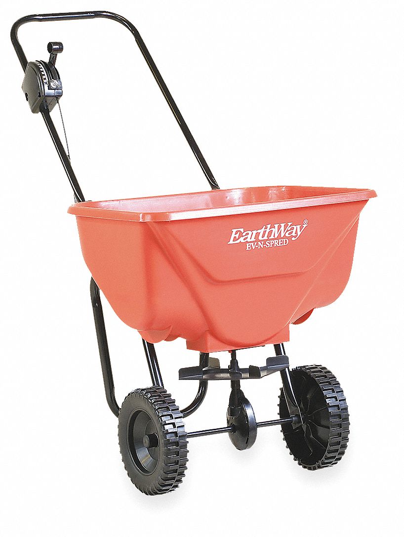 Broadcast Spreader, 65 lb. Capacity, Poly Wheel Type, 3 Hole Drop Type ...